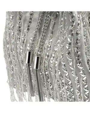JIMMY CHOO Bon Bon Braided Fringe Top Handle Bag
