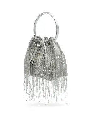 JIMMY CHOO Bon Bon Braided Fringe Top Handle Bag