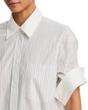 Acne Studios Yellow Rose Striped Cotton Shirt