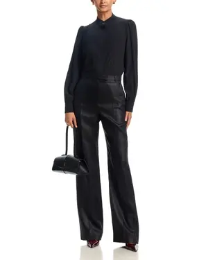Alexander McQueen Straight Leg Linen Trousers