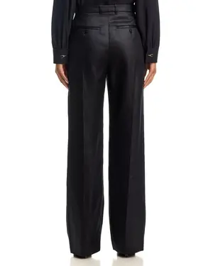 Alexander McQueen Straight Leg Linen Trousers