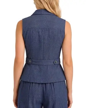 LIVERPOOL Peplum Hem Notched Lapel Vest
