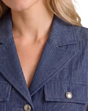 LIVERPOOL Peplum Hem Notched Lapel Vest