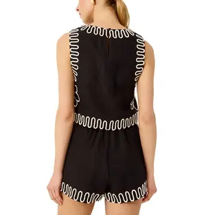 MARIE OLIVER Blanche Soutache Trim Shorts