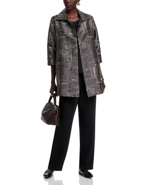 Caroline Rose Geometric Print Jacket
