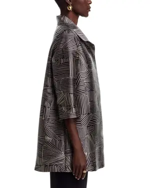 Caroline Rose Geometric Print Jacket