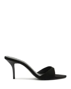 Schutz Elodie Suede Pointed Sandals - Black Suede