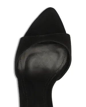Schutz Elodie Suede Pointed Sandals - Black Suede