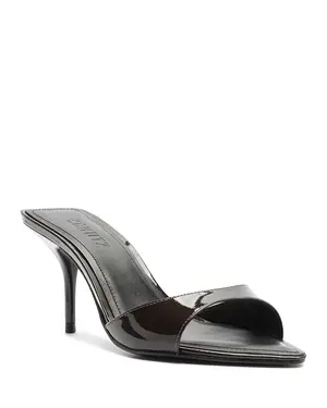 Schutz Elodie Suede Pointed Sandals - Dark Brown
