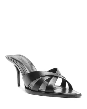 Schutz Square Toe Mules Clogs For Women
