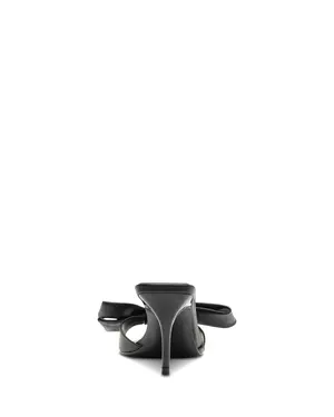 Schutz Elodie Leather Bow Sandals - Black