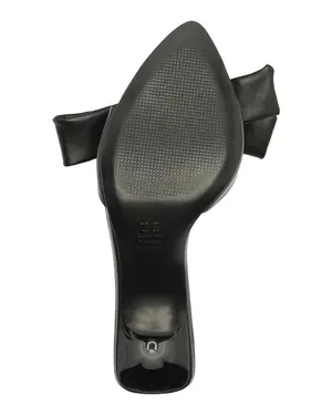 Schutz Elodie Leather Bow Sandals - Black