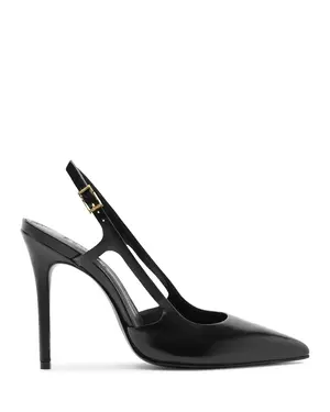 Schutz Boris Leather Slingback Pumps - Black