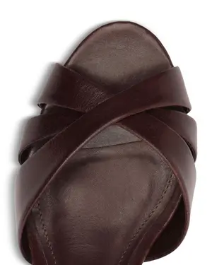 Schutz Keefa Leather Platform Sandals