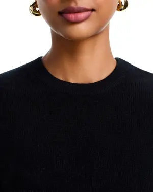 Simkhai Cashmere Short Sleeve Cape Top - Black