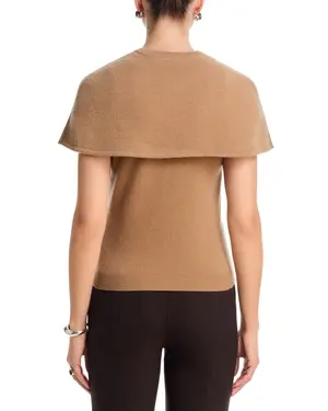 Simkhai Yuki Cashmere Short Sleeve Cape Top