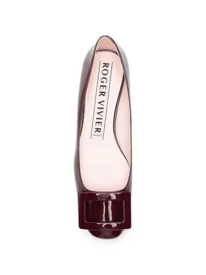 ROGER VIVIER Round Toe Patent Leather Ballet Flats