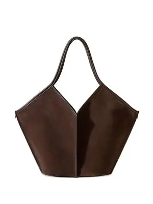 Hereu Calella Suede Leather Tote Bag - Brown