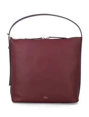 A.p.c. Leather Crossbody Bag - Wine