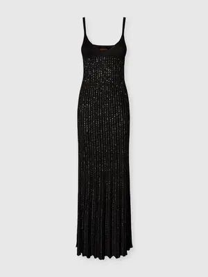 Missoni Sleeveless Mixed Viscose Lamé Gown With Sequins