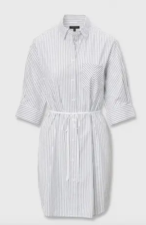 Rag & Bone Lucia Striped Cotton Mini Dress - Navy