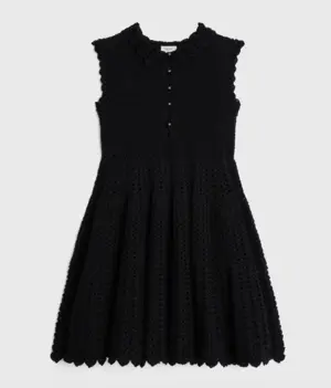 Celine Crochet Mini Dress - Black