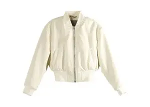Balenciaga Cropped Bomber Jacket - Ivory