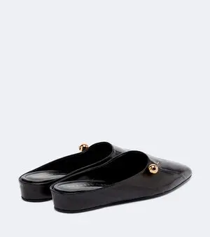 HERBERT LEVINE Sleep On It Leather Mules - Brown