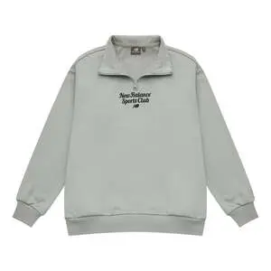 NEW BALANCE Sports Club Quarter Zip Sweatshirt - Grey/black