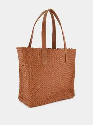 Dragon Diffusion Woven Leather Shoulder Bag