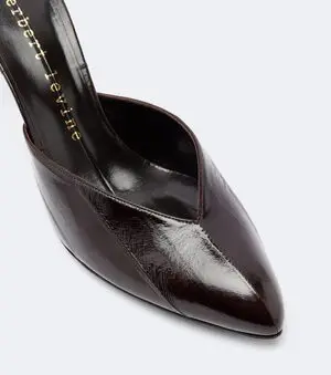 HERBERT LEVINE Pointed Toe Leather Mules