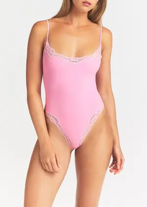 SKIMS Lace-trimmed Camisole Bodysuit