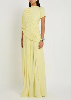 DEME The Sparrow Draped Stretch-jersey Gown