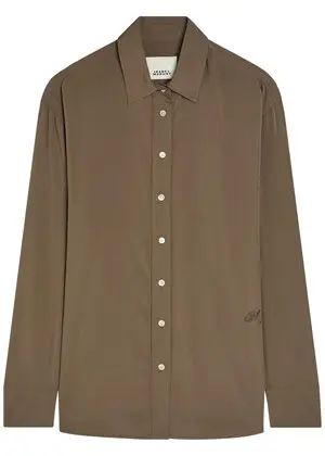 Isabel Marant Étoile Fabriza Logo-embroidered Modal-blend Shirt