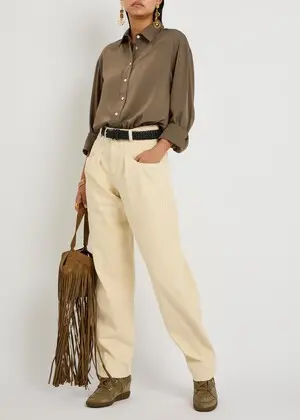 Isabel Marant Étoile Fabriza Logo-embroidered Modal-blend Shirt