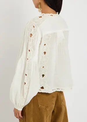 Isabel Marant Étoile Rubra Floral-embroidered Ramie Blouse