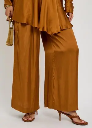 Isabel Marant Étoile Nolia Wide-leg Satin Trousers