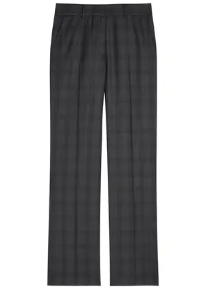 BLAZÉ MILANO Lundy Plaid Wool Trousers