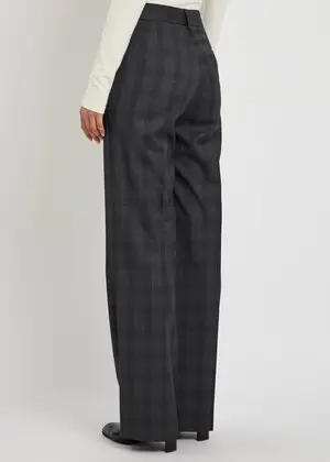 BLAZÉ MILANO Lundy Plaid Wool Trousers