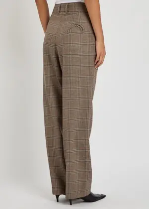 BLAZÉ MILANO Fox Checked Wool Trousers