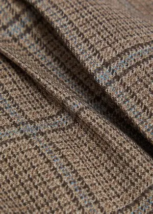 BLAZÉ MILANO Fox Checked Wool Trousers