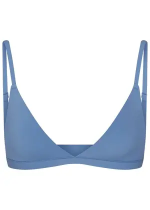 SKIMS Stretch-jersey Triangle Bralette - Blue
