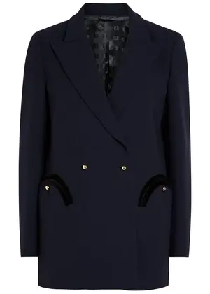 BLAZÉ MILANO Everyday Double-breasted Wool Blazer - Navy