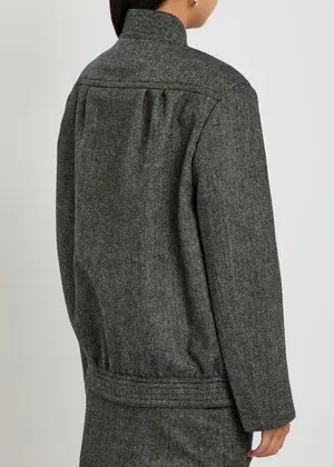 BLAZÉ MILANO Coiba Herringbone Wool-blend Jacket