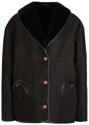 BLAZÉ MILANO Tatoosh Suede And Shearling Coat