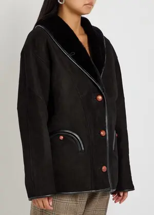 BLAZÉ MILANO Tatoosh Suede And Shearling Coat