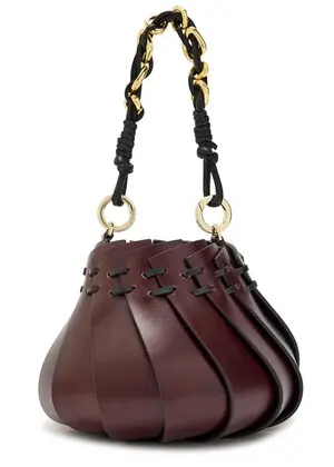 AMANU Mini Burundi Panelled Leather Bucket Bag
