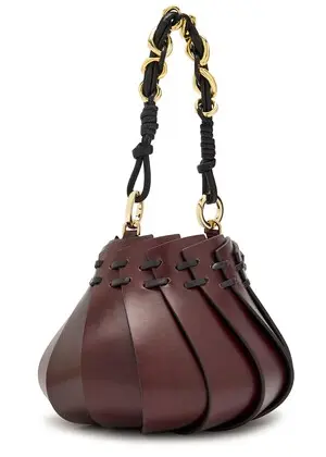 AMANU Mini Burundi Panelled Leather Bucket Bag