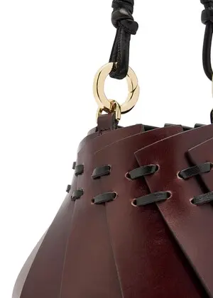 AMANU Mini Burundi Panelled Leather Bucket Bag