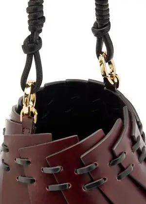 AMANU Mini Burundi Panelled Leather Bucket Bag